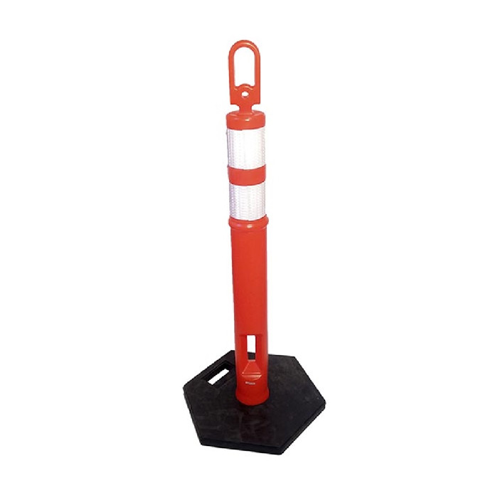 POSTE DEMARCATORIO C/REFLECTIVO Y BASE GOMA 115 CM :: Industrial Zonda ...